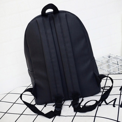 Simple Style Solid Color Backpack
