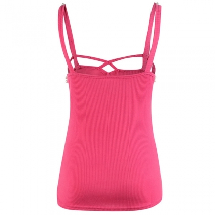 Sexy Backless Slim Fit Beaded Slim Fit Sling Top